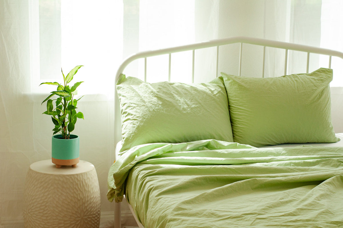 Kids Organic Cotton Crinkle Percale Sheet Sets - Nest Bedding – Nest ...